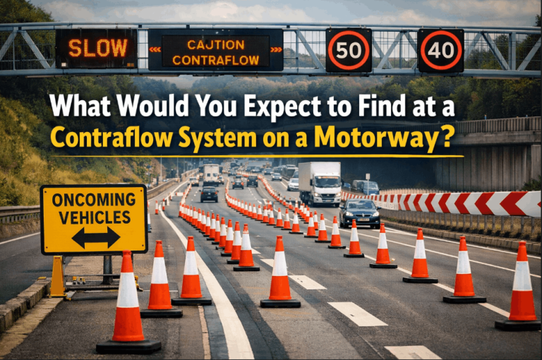 What Would You Expect to Find at a Contraflow System on a Motorway?