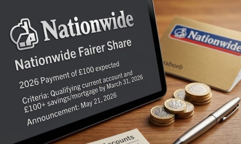Nationwide Fairer Share Payment 2026: £100 Bonus & Eligibility